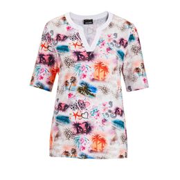 GOLDNER Blouse female size XXXL Blue / Pink / White