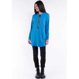 Seidel Moden Blusenkleid Damen Gr&ouml;&szlig;e 52 azur / schwarz / wei&szlig; Sommerkleid