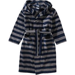 Sanetta Bademantel Jungen Gr&ouml;&szlig;e 98 dunkelblau / dunkelgrau