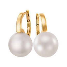 Christ Ohrh&auml;nger '87481271' Damen Gr&ouml;&szlig;e One Size gold / perlwei&szlig;
