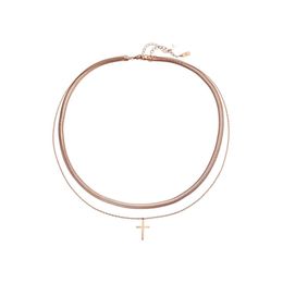 Hey Happiness Schmuckset 'Iconic Cross' Herren Gr&ouml;&szlig;e One Size rosegold