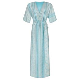 Chic By Lirette Kleid 'Kimono Lotus Guna' Damen Gr&ouml;&szlig;e 38 t&uuml;rkis Sommerkleid