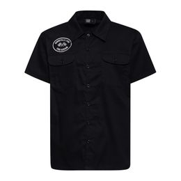 King Kerosin Button Up Shirt 'Bonneville Land' male size XXL Black