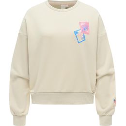 Ragwear Sweatshirt 'Wuss' female size XXL Ecru / Blue / Pink / White