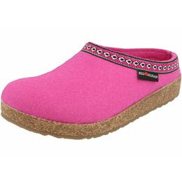 Haflinger Slippers female size 38 Green / Pink / Black / Off white