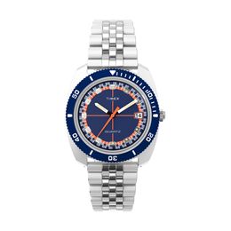 Timex Analoguhr 'Q Timex 1971 Velocity' Herren Gr&ouml;&szlig;e One Size silber