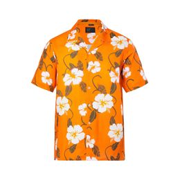 JP1880 Button Up Shirt male size L Orange / White