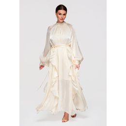 Ombre Kleid 'LA-OM-DLR301' Damen Gr&ouml;&szlig;e 38 creme Sommerkleid