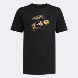 adidas Sportswear Shirt Jungen Gr&ouml;&szlig;e 164 gelb / schwarz