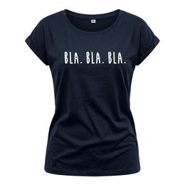 Makaya Shirt 'Bla Bla Bla' Damen Gr&ouml;&szlig;e S blau