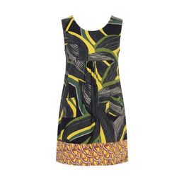 Ulla Popken Kleid Damen Gr&ouml;&szlig;e 50/52 gelb / oliv / orange Sommerkleid