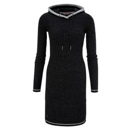 Kangaroos Strickkleid Damen Gr&ouml;&szlig;e XL grau / schwarz