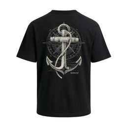 Neverless Shirt 'Anker Kompass' male size XS Black