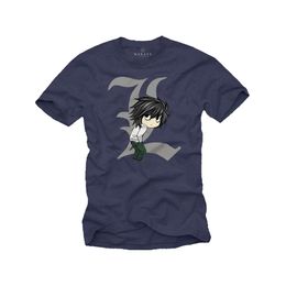Makaya Shirt '"L" Figur' Herren Gr&ouml;&szlig;e 4XL dunkelblau