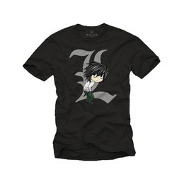 Makaya Shirt '"L" Figur' Herren Gr&ouml;&szlig;e 4XL schwarz