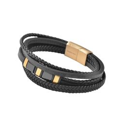 Akzent Armband 'Avery, Ionenplattierung' Herren Gr&ouml;&szlig;e 23 cm schwarz