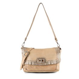 Campomaggi Schultertasche 'Orchidea' Damen Gr&ouml;&szlig;e One Size beige / silber