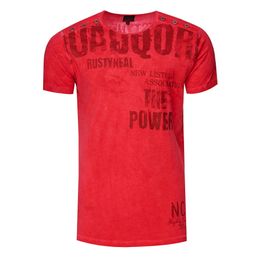 Rusty Neal T-Shirt Herren Gr&ouml;&szlig;e L rot / dunkelrot