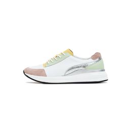 CESARE GASPARI Sneaker low Damen Gr&ouml;&szlig;e 42 gelb / gr&uuml;n / pink / wei&szlig; Sommerschuhe