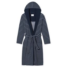 Schiesser Bademantel lang 'Feather Terry' Damen Gr&ouml;&szlig;e L dunkelblau