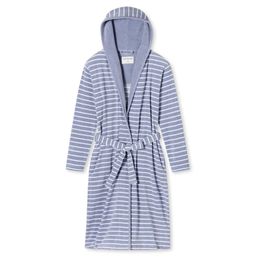 Schiesser Bademantel lang 'Feather Terry' Damen Gr&ouml;&szlig;e M hellblau