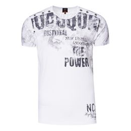 Rusty Neal T-Shirt Herren Gr&ouml;&szlig;e L grau / wei&szlig;