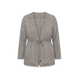 Ulla Popken Jacke Damen Gr&ouml;&szlig;e M/L hellgrau / schwarz Sommerjacke