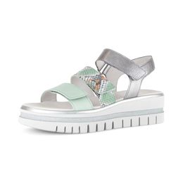 Gabor Sandals female size 42 Grey / Light green / Silver / White
