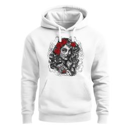 Neverless Sweatshirt 'Day of Dead' Herren Gr&ouml;&szlig;e XL wei&szlig;