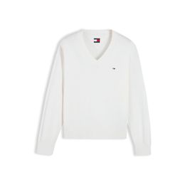 Tommy Jeans Pullover 'ESSENTIAL' Damen Gr&ouml;&szlig;e L wei&szlig;