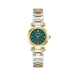 Guess Uhr 'Ginger' Damen Gr&ouml;&szlig;e One Size gold / dunkelgr&uuml;n / silber