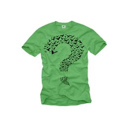 MAKAYA Shirt 'Fragezeichen' male size L Green