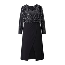 Ulla Popken Kleid Damen Gr&ouml;&szlig;e 42 schwarz Sommerkleid