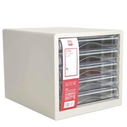 DELI Schubladenbox A4 Kunststoff 34.3 x 27.7 x 25.9 cm hellgrau