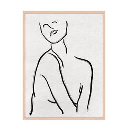 Liv Corday Bild 'Posing' Herren Gr&ouml;&szlig;e 30x40 braun / schwarz / wei&szlig;