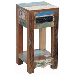 Landscape Beistelltisch, Mehrfarbig, Holz, Altholz, 1 Schublade(n) Schubladen, quadratisch, eckig, 30x60x30 cm, ISO 9001, Holzm&ouml;bel, Holztische, Beistelltische Holz