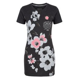 Yakuza Shirt Dress 'Flowers' female size 42 mottled black