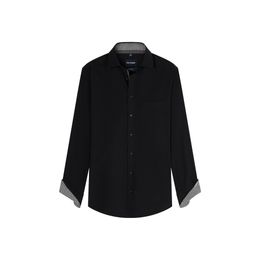 OLYMP Button Up Shirt male size L Black / Off white