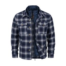 INDICODE Jeans &Uuml;bergangsjacke Herren Gr&ouml;&szlig;e M blau / wei&szlig; Sommerjacke