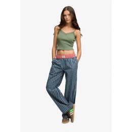 Superdry & Co Pants female size 52 Blue / marine blue / Cranberry / White