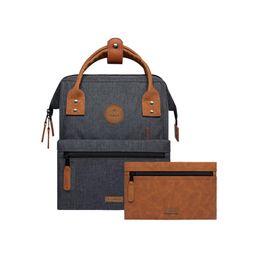 CABAIA Rucksack 'Adventurer' Damen Gr&ouml;&szlig;e S dunkelblau / cognac