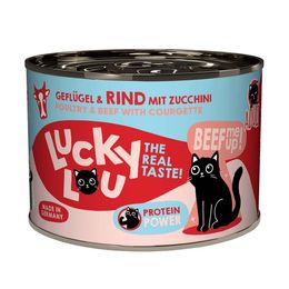Lucky Lou Lifestage Adult Gefl&uuml;gel & Rind Katzen-Nassfutter getreidefrei 6x200g