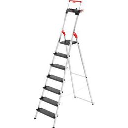 Stufen-Stehleiter Hailo L100 TopLine, EN 131, mit Multifunktionsschale & Halteb&uuml;gel, bis 150 kg, 7 Stufen