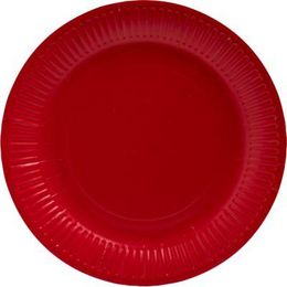 Clairefontaine Pappteller ProNappe, besonders stabil, fettundurchl&auml;ssig, ohne Kunststoffzus&auml;tze, &Oslash; 230 x H 30 mm, FSC&reg;-Karton, rot, 20 St&uuml;ck