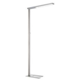 Unilux LED Stehleuchte STRATUS, 50 W, 6581 lm, 4100 K, direkt/indirekt leuchtend, Aluminium und Stahl, metallgrau/silber