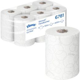 Kleenex&reg; Rollenpapiert&uuml;cher Ultra Slimroll 6781, 2-lagig, 6 Rollen &aacute; 100 m, wei&szlig;