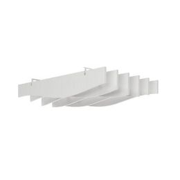 Akustik Baffeln Sinus Deckenabsorber Wei&szlig;, Set 6 St&uuml;ck, 150x100 cm, reduziert Nachhall in B&uuml;ro, Lounge und Meetingraum
