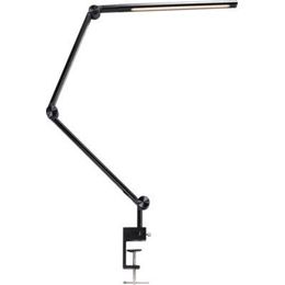 Hansa-by-styro LED-Klemmleuchte Ray Flex, Leistung 12 W, 600 lm, 3000-5500 K, dimmbar, Memory-Funktion, Auto-Abschaltung, inkl. Fernbedienung, schwarz