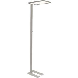 Maul LED Stehleuchte Maulcano, 52 W, 8700 lm, 4000 K, direkt/indirekt leuchtend, dimmbar, Aluminium, silber