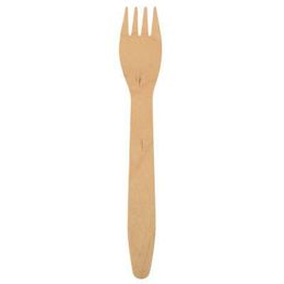 Papstar Holzgabeln Pure, splitterfrei, L 165 mm, FSC&reg;-zertifiziertes Birkenholz, naturfarben, 100 St&uuml;ck